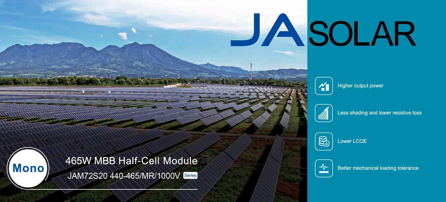 JAM72S20 แผงโซลาร์เซลล์ JA solar 460W - บริษัท อินไซเดอร์ ซิสเต็ม จำกัด