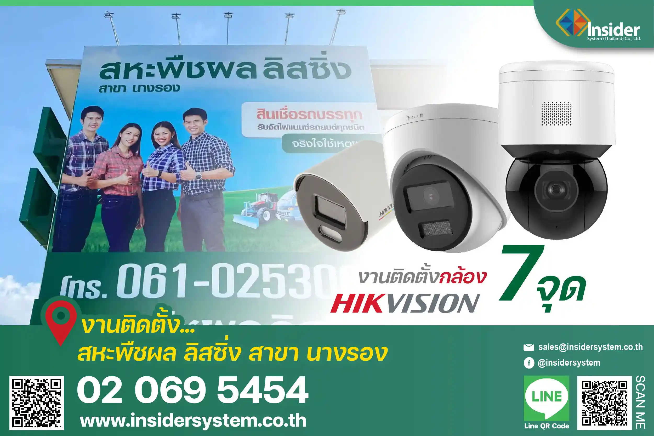 งานติดตั้ง...กล้องวงจรปิด Hikvision 7 จุด (สหะพืชผล สาขา นางรอง ...
